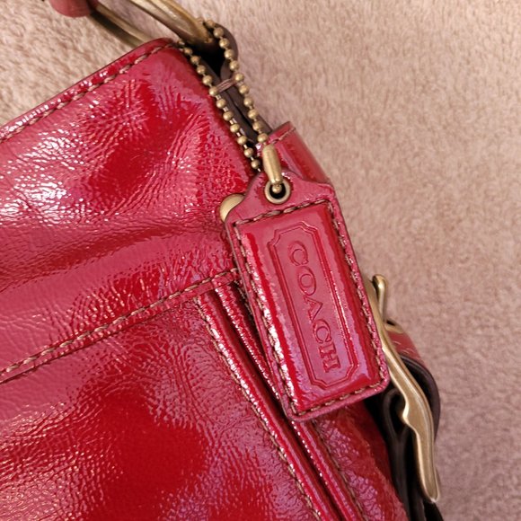 Coach | Bags | New Vintage Coach Red Patent Leather Zoe Bag | Poshmark